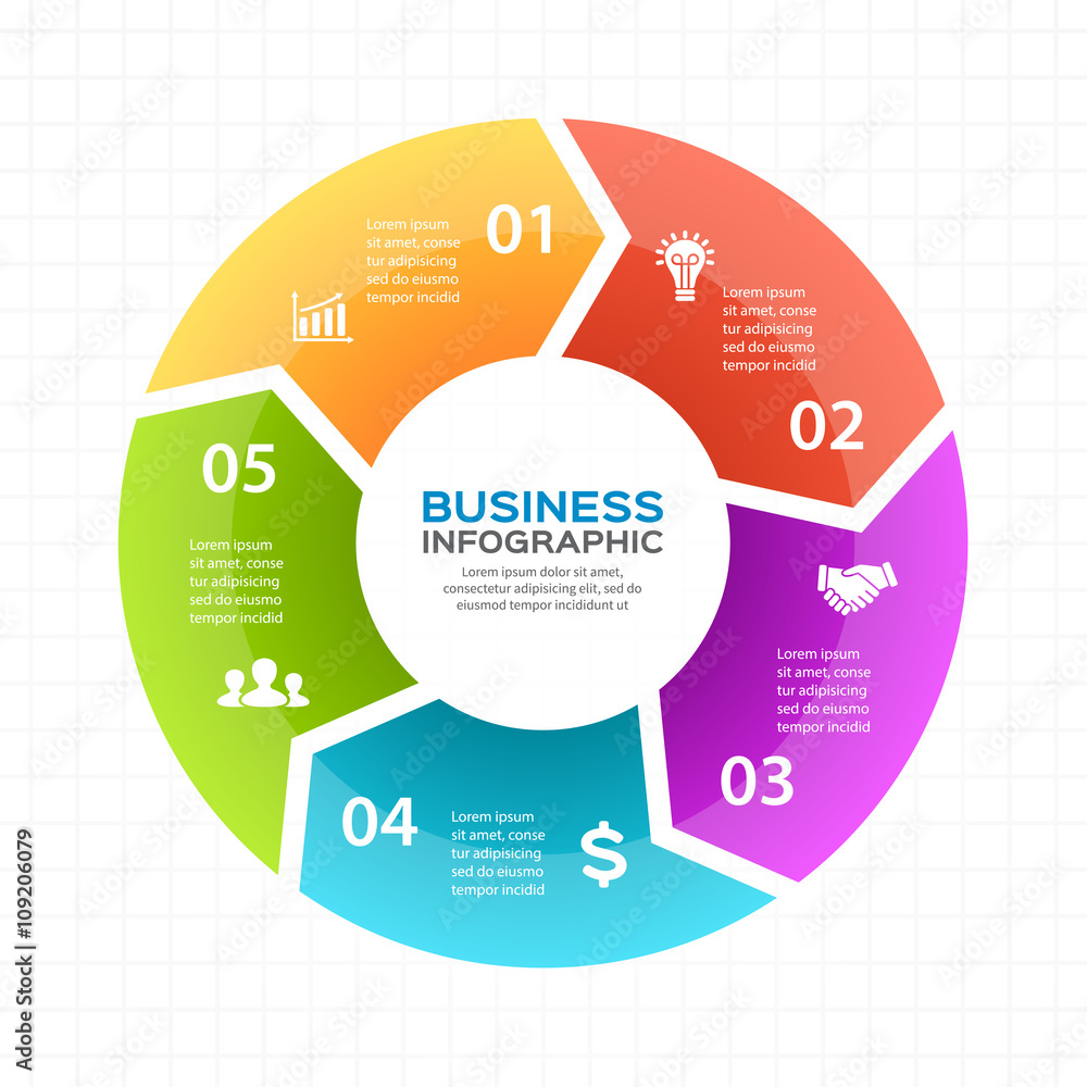 Vector circle arrows infographic, diagram, graph, presentation, chart ...