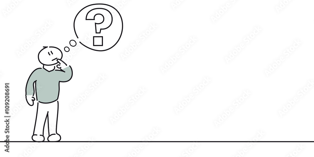Stickman - question Stock-Illustration | Adobe Stock