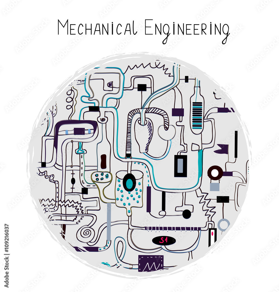 Mechanical engineering abstract background for the card. Stock 벡터 ...