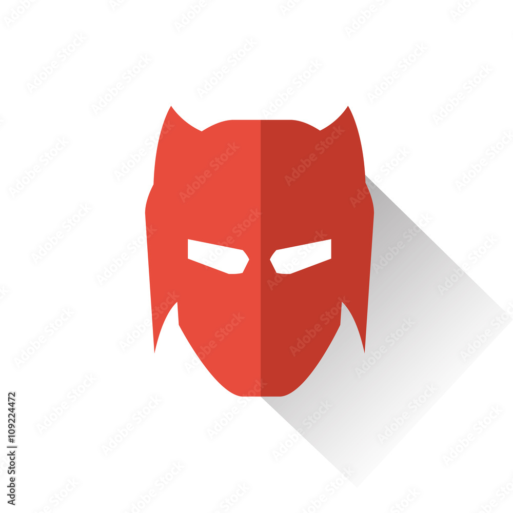 super hero mask icon colorful vector illustration , flat style , Stock ...