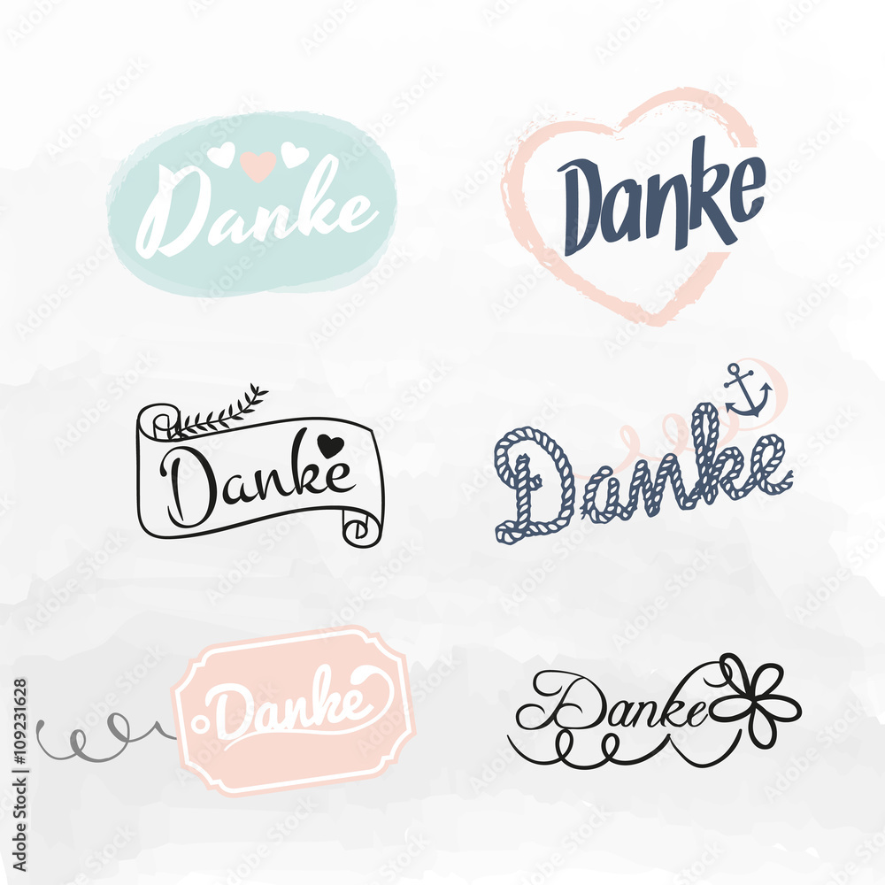 Danke Set Vektor Stock Vector | Adobe Stock