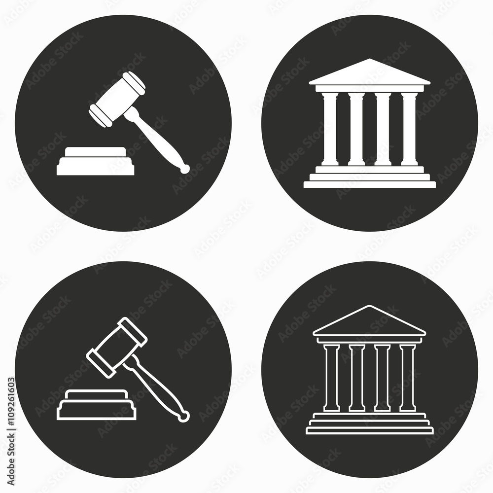 Court - vector icon. Stock Vector | Adobe Stock