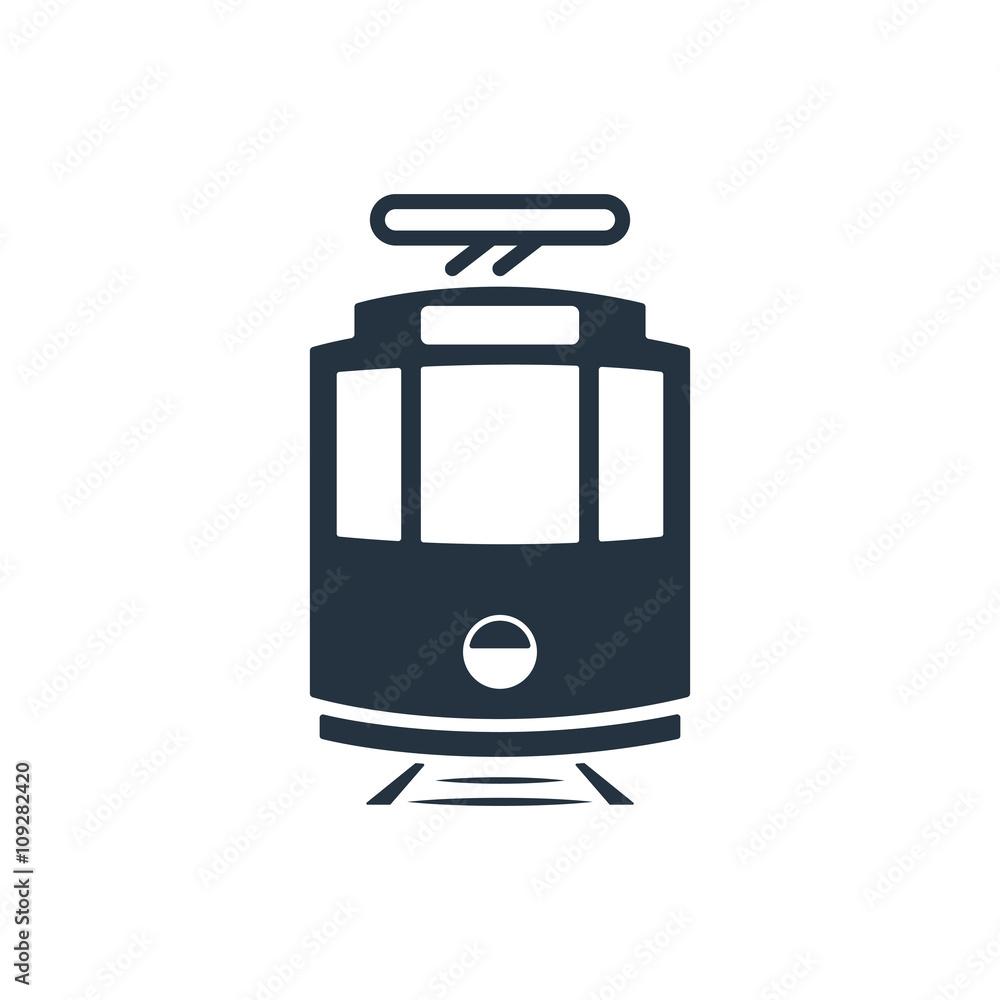 old tram front Stock Vector | Adobe Stock