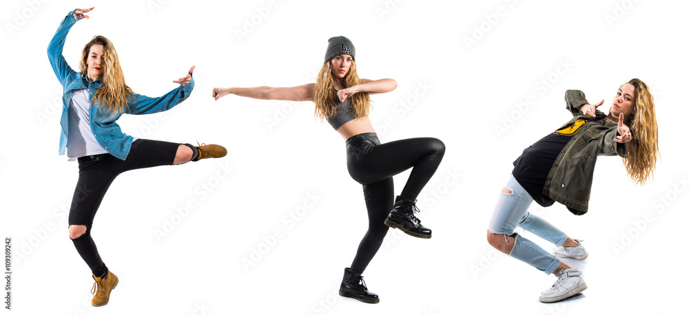 Cute Blonde Woman Dancing
