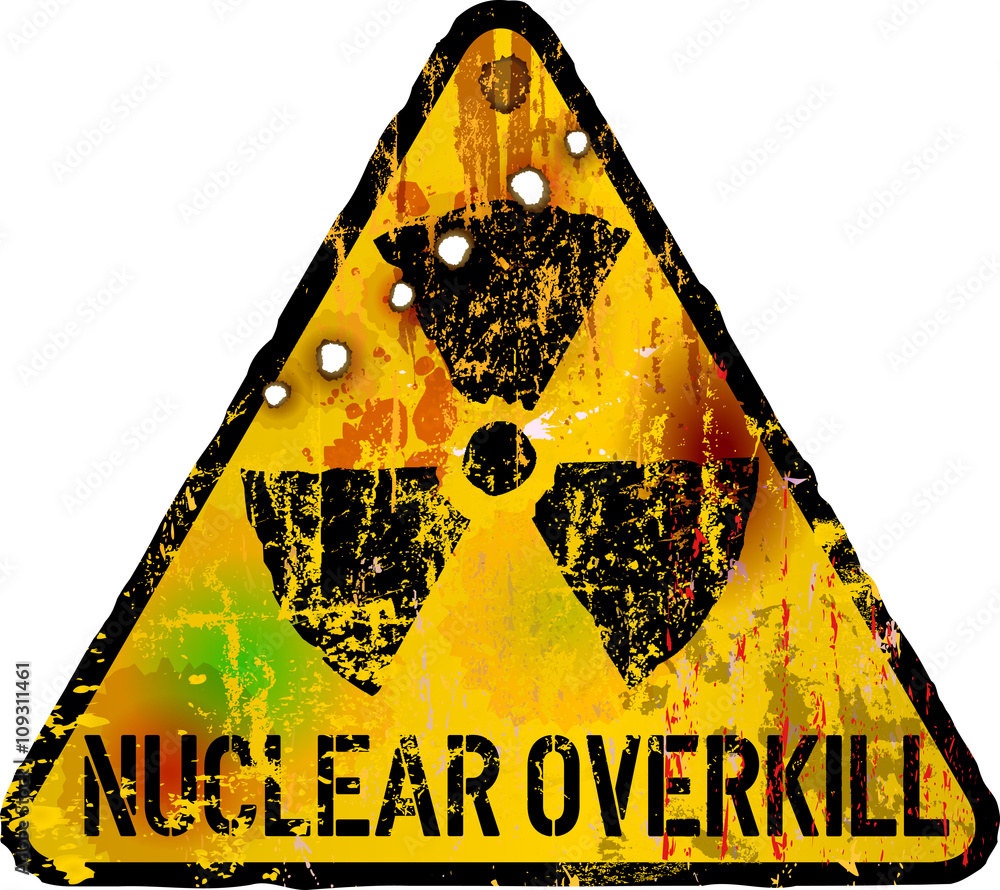 nuclear overkill warning sign, vector illustration, Stock Vector ...
