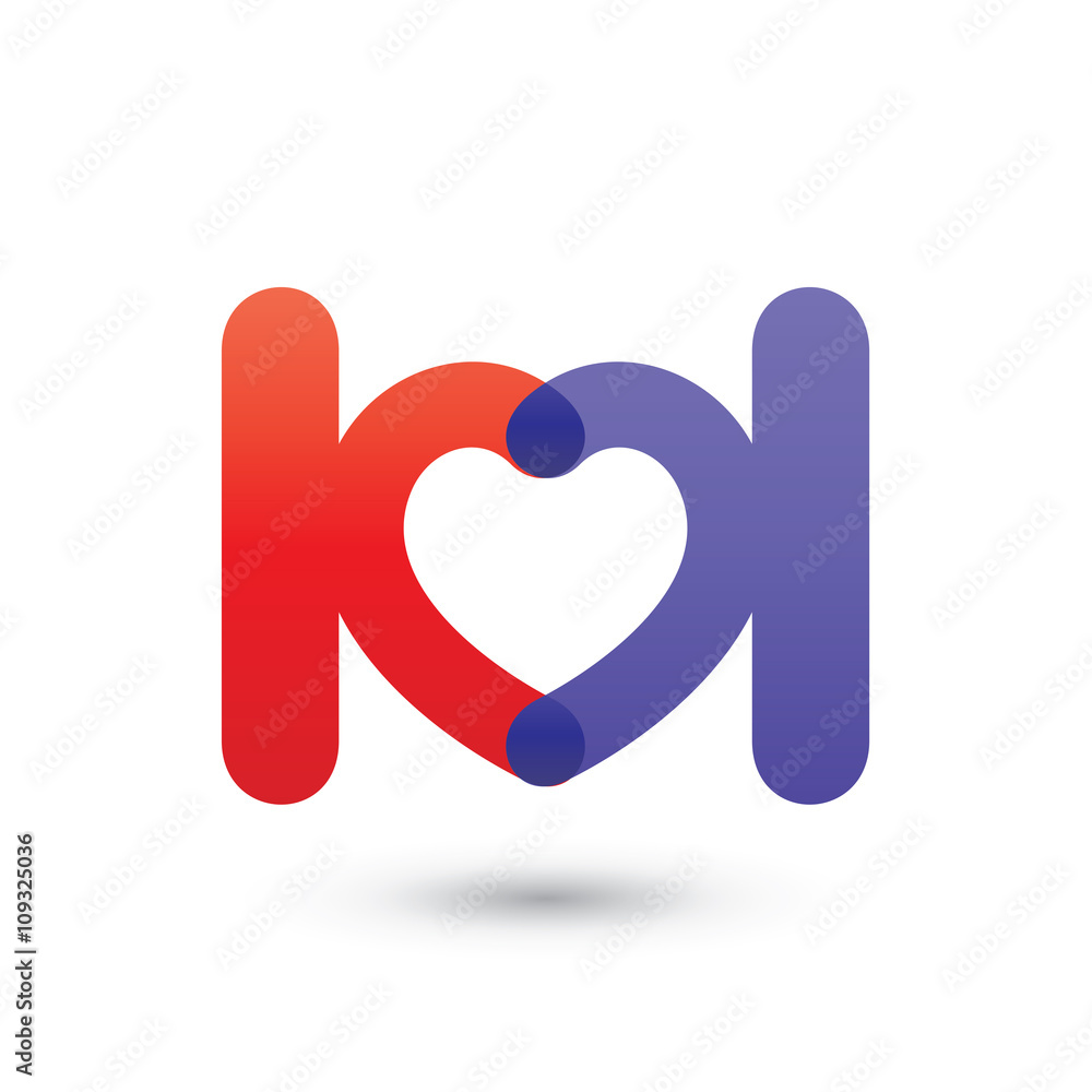 Heart K Logo Stock Vector | Adobe Stock