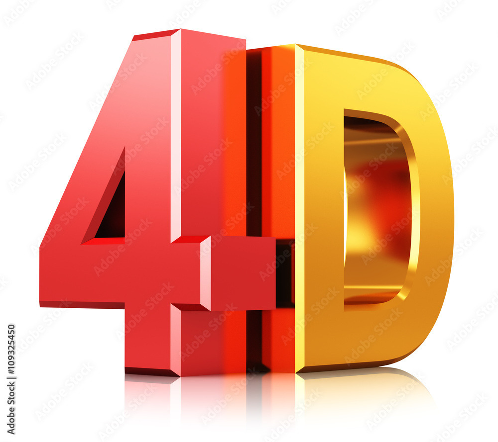 4D cinema technology symbol Stock Illustration | Adobe Stock