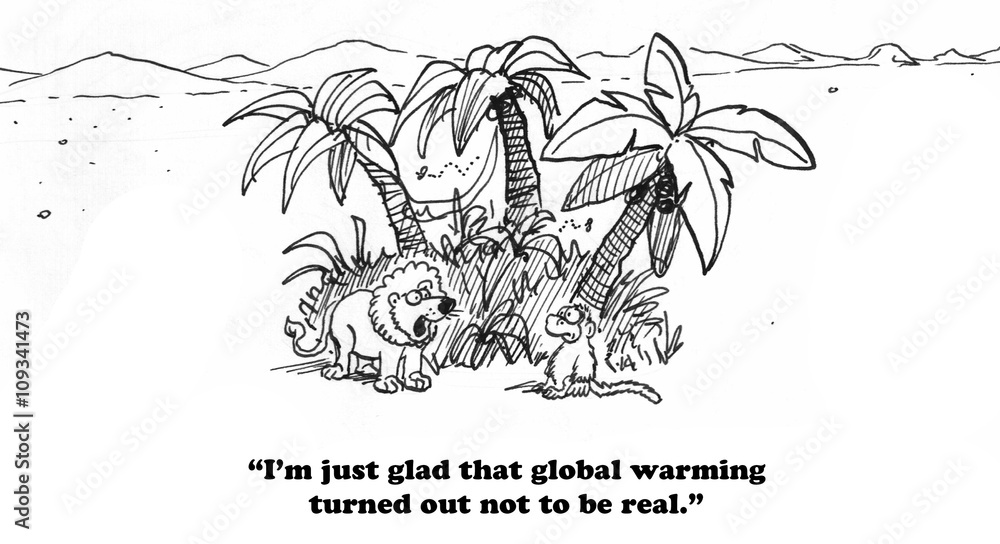 Ecology cartoon about climate change. Stock Illustration | Adobe Stock