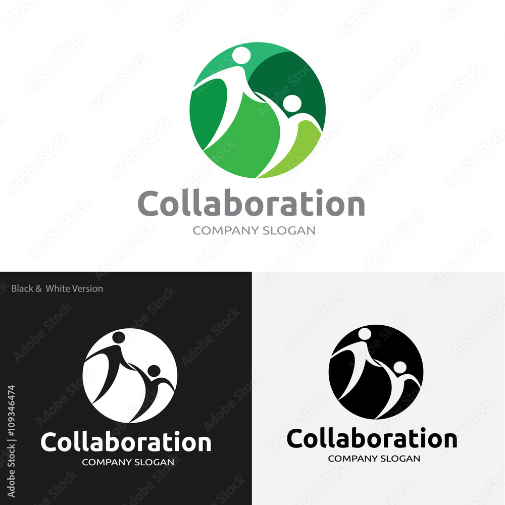 Collaboration logo,people care logo.family logo.healthy care logo ...