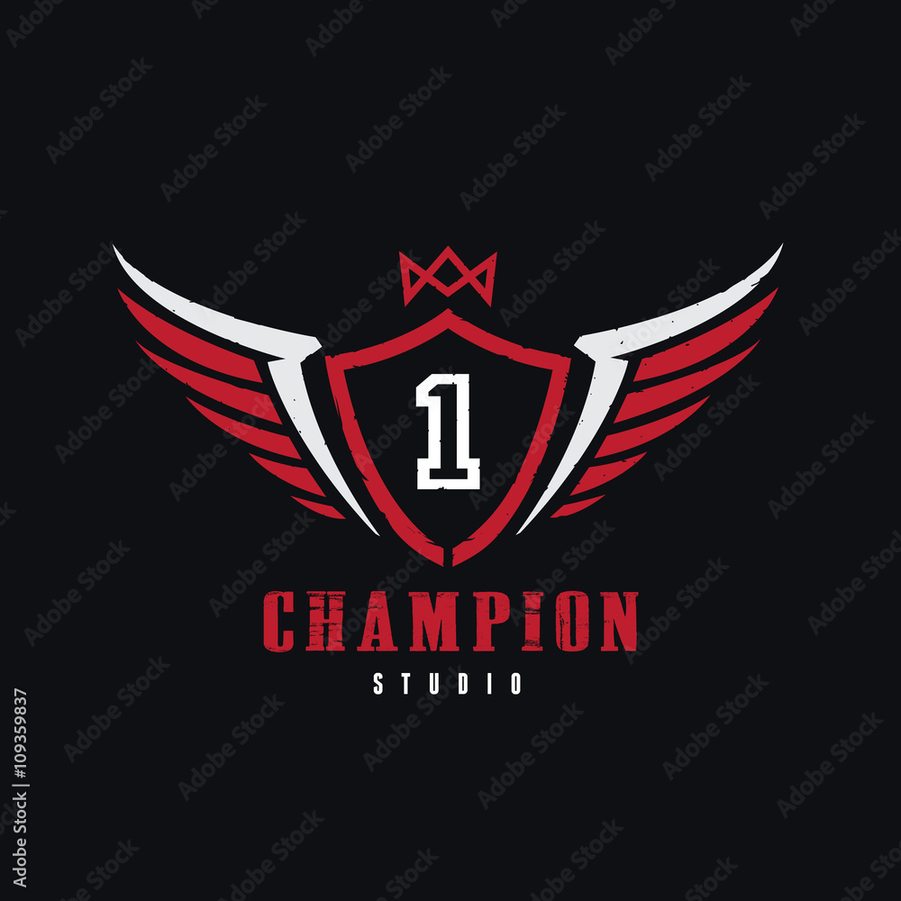 Victory wing logo.champion logo,victory logo template Stock Vector ...