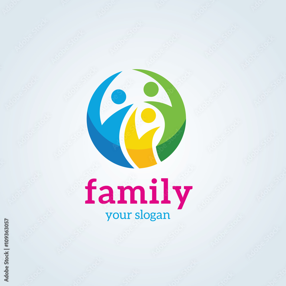 Family logo,people logo.vector logo template. Stock Vector | Adobe Stock