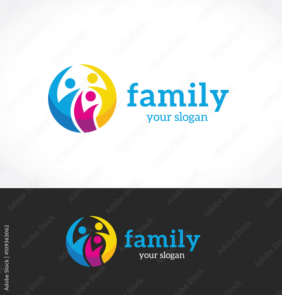 Family logo,people logo.vector logo template. Stock Vector | Adobe Stock