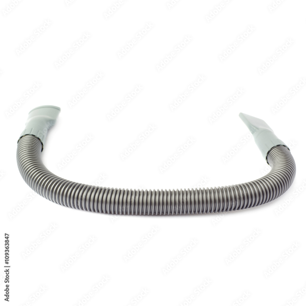 Hand held small vacuum hose cleaner isolated over the white background ...