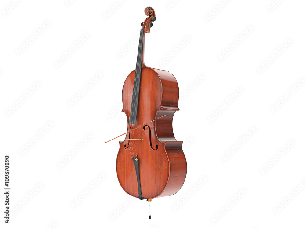 Cello isolated on white background Stock-Illustration | Adobe Stock