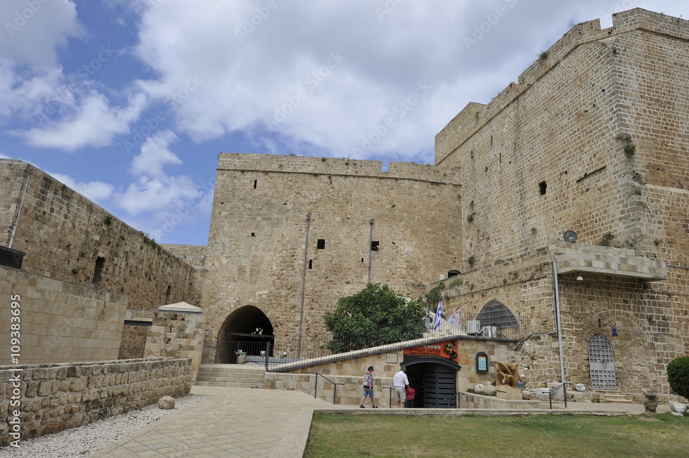 Knight templar castle in old Acre (Akko), Israel foto de Stock | Adobe ...