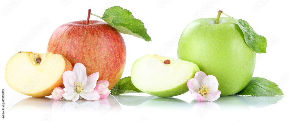 Apfel Frucht Äpfel Früchte Obst geschnitten Freisteller freige Stock ...