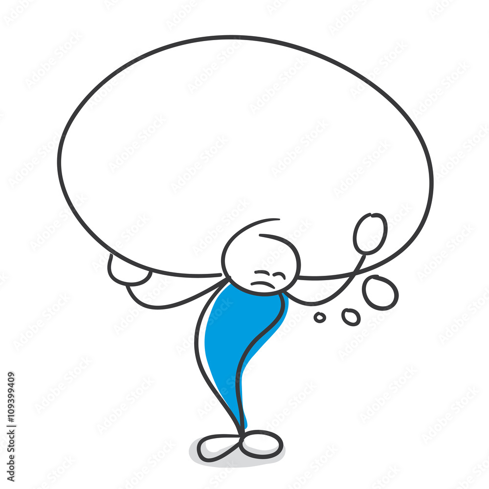 Stick Figure Series Blue / Belastung Stock-Vektorgrafik | Adobe Stock