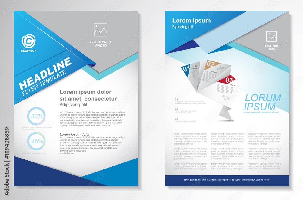 Vector Brochure Flyer design Layout template, size A4, Front page and ...