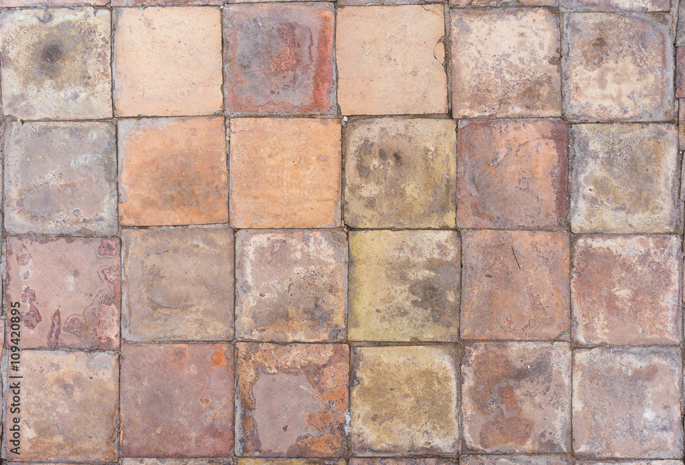 Old tiled floor texture. Stock Photo | Adobe Stock