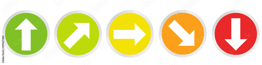 Trend Pfeilbewertungssystem in 5 Phasen Stock Vector | Adobe Stock