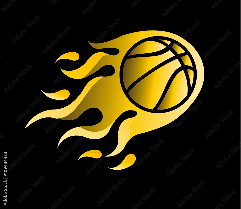 ball on fire Stock Vector | Adobe Stock