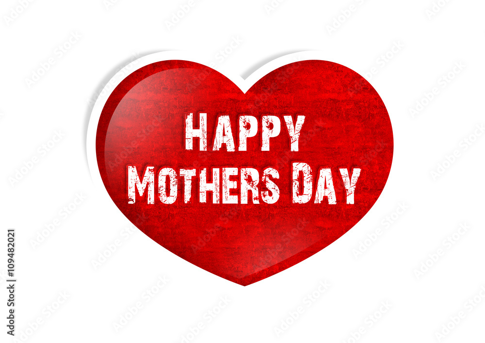 Ein Herz zum Muttertag - Happy Mother's Day Stock-Illustration | Adobe ...