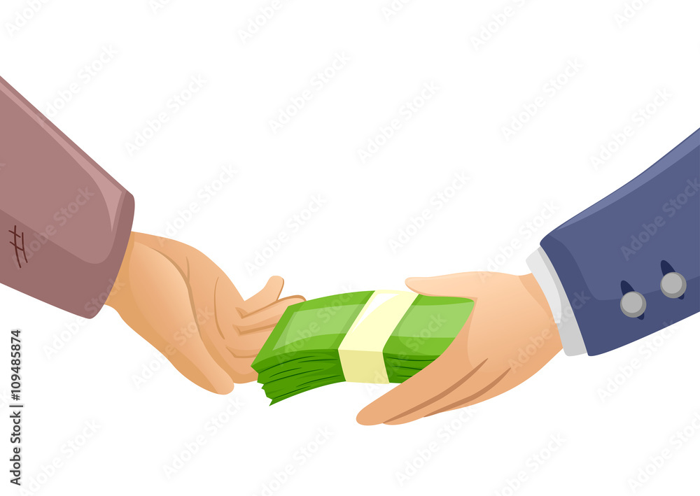 Hands Rich Poor Money Stock Vector | Adobe Stock