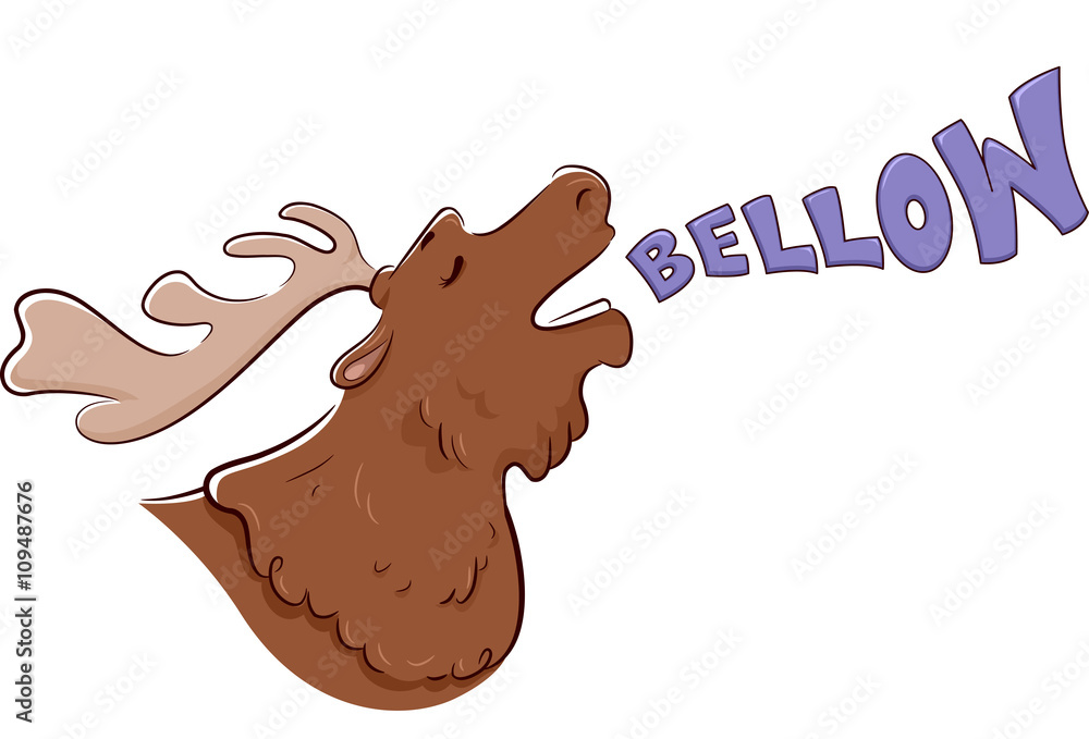 Moose Sound Bellow Stock Vector | Adobe Stock