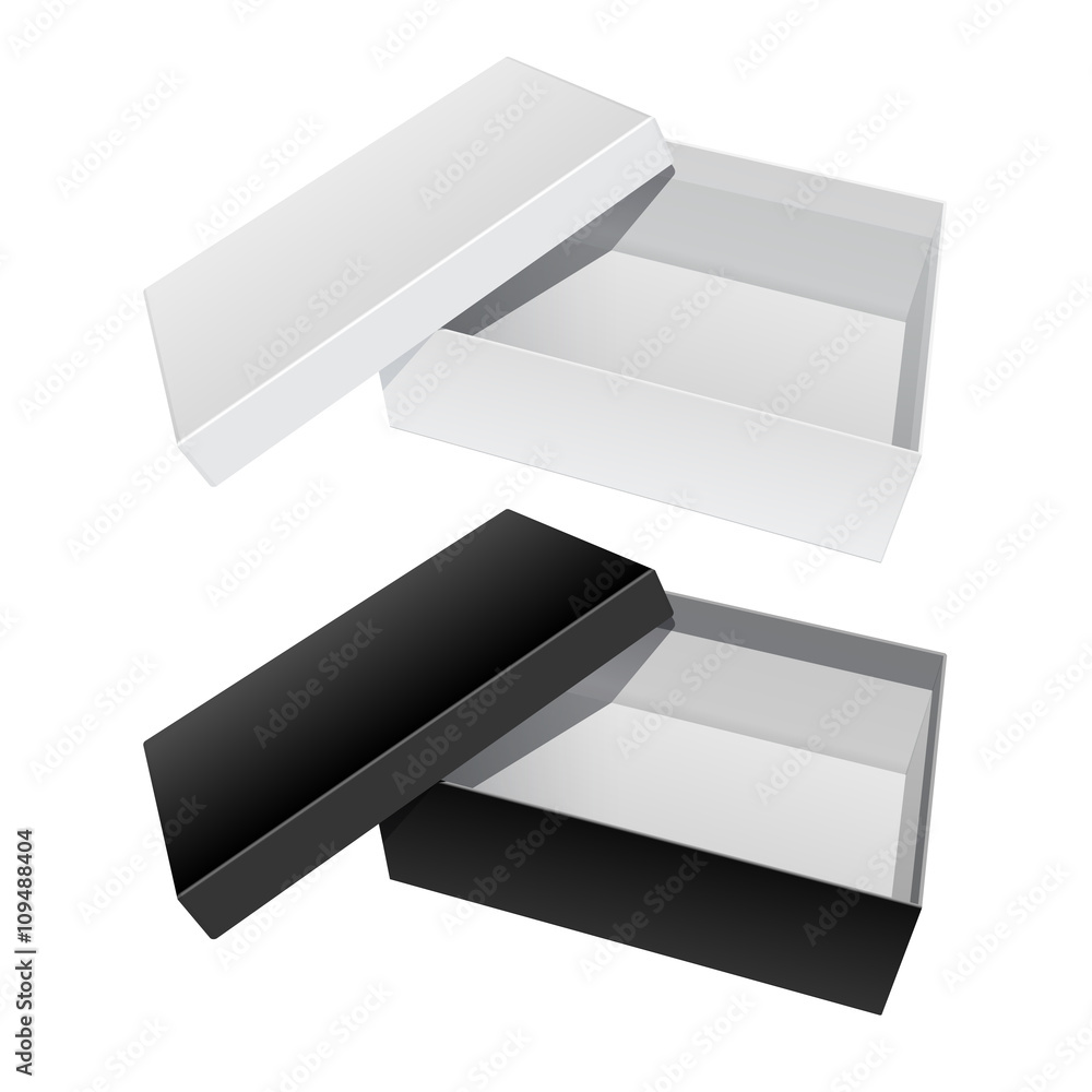 Package Box Opened with the cover removed. Stock Vector | Adobe Stock