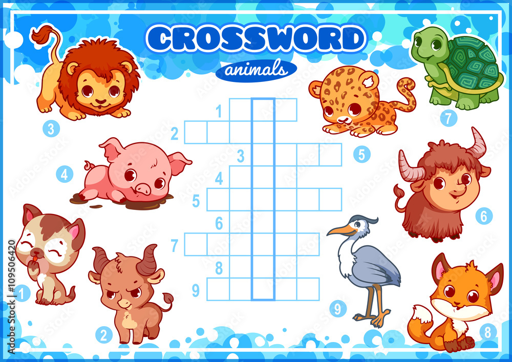 Educational game for kids. Word puzzle. Stock Vector | Adobe Stock