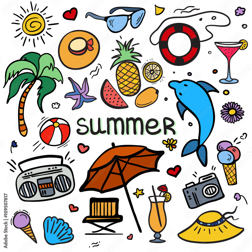 Summer Symbols Clip Art