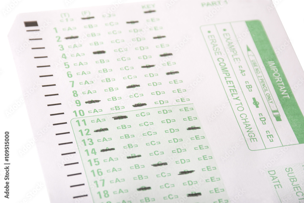 Answer Sheet Stock Photo | Adobe Stock