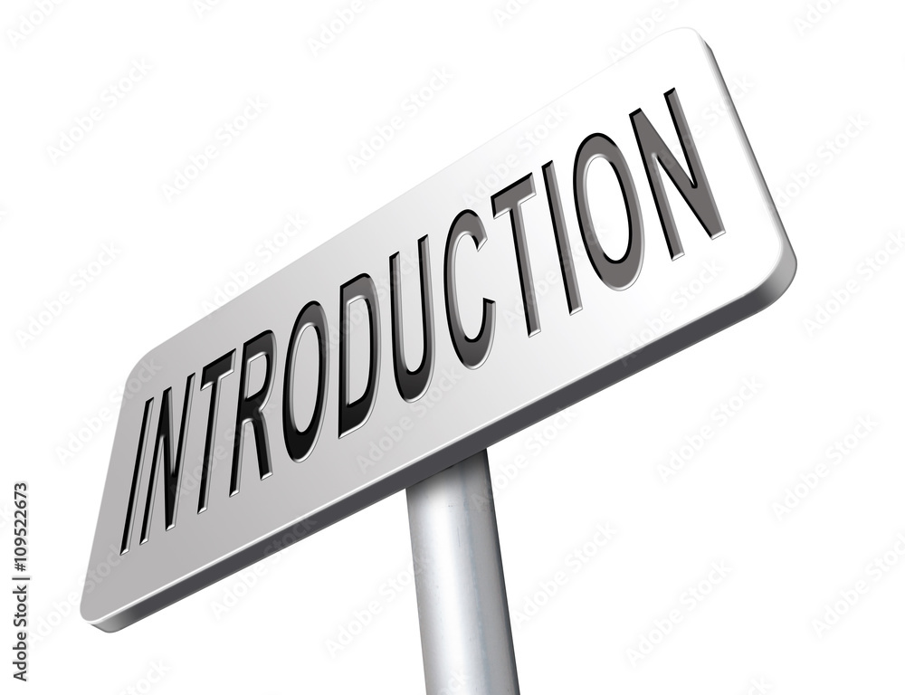 introduction or intro sign Stock Illustration | Adobe Stock