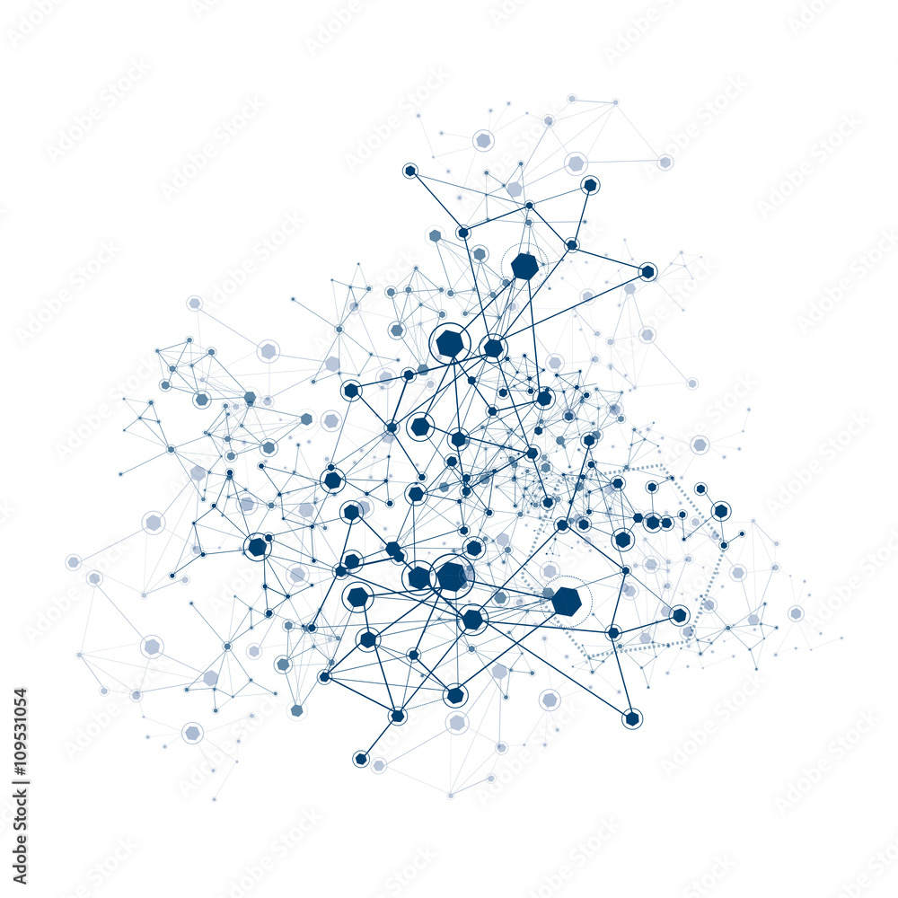Global Network On White Background - Vector Illustration, Graphic ...