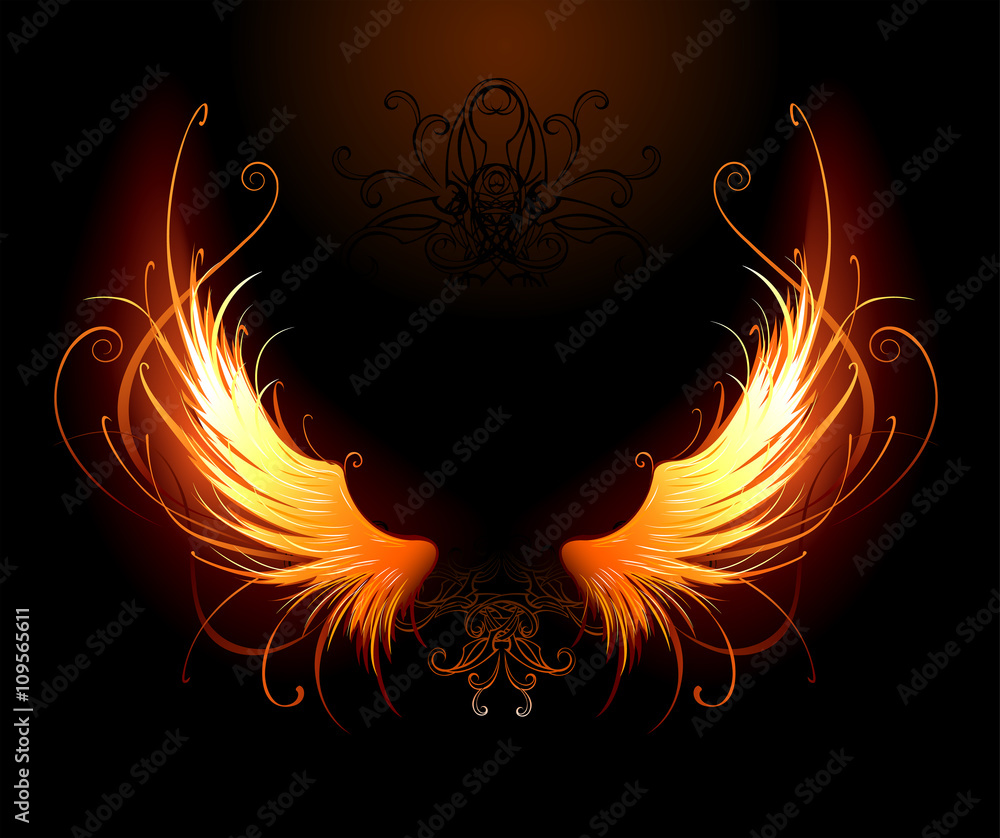 Fiery Wings. Stock Illustration | Adobe Stock