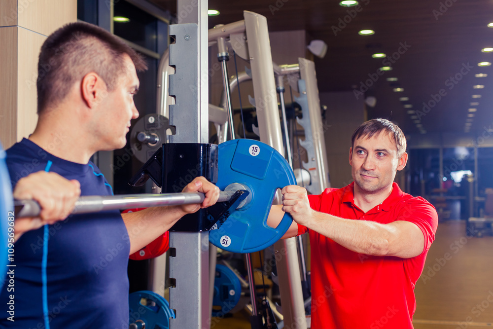 sport, fitness, teamwork, bodybuilding people concept - man and ...