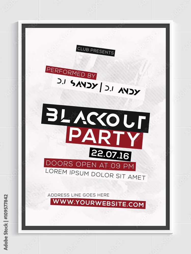 Blackout Party Invitations