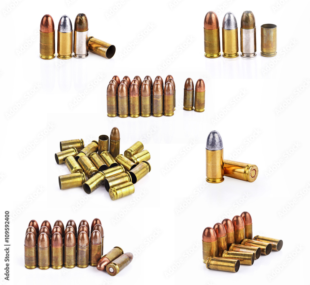 Bullet, bullet casings isolated on white background Stock Photo | Adobe ...