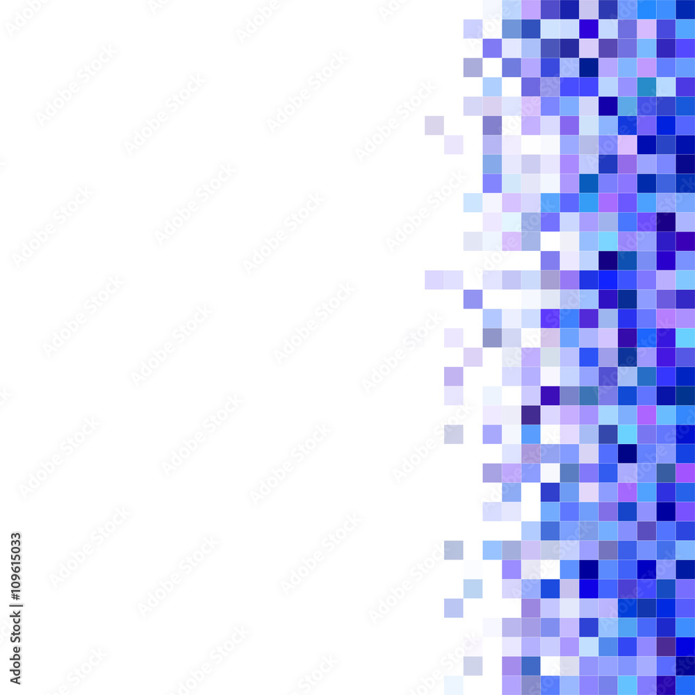 Blue square mosaic background border design Stock Vector | Adobe Stock