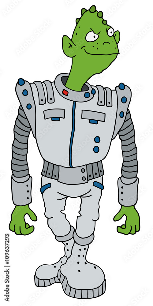 Funny alien / Hand drawing, vector illustration Stock Vector | Adobe Stock