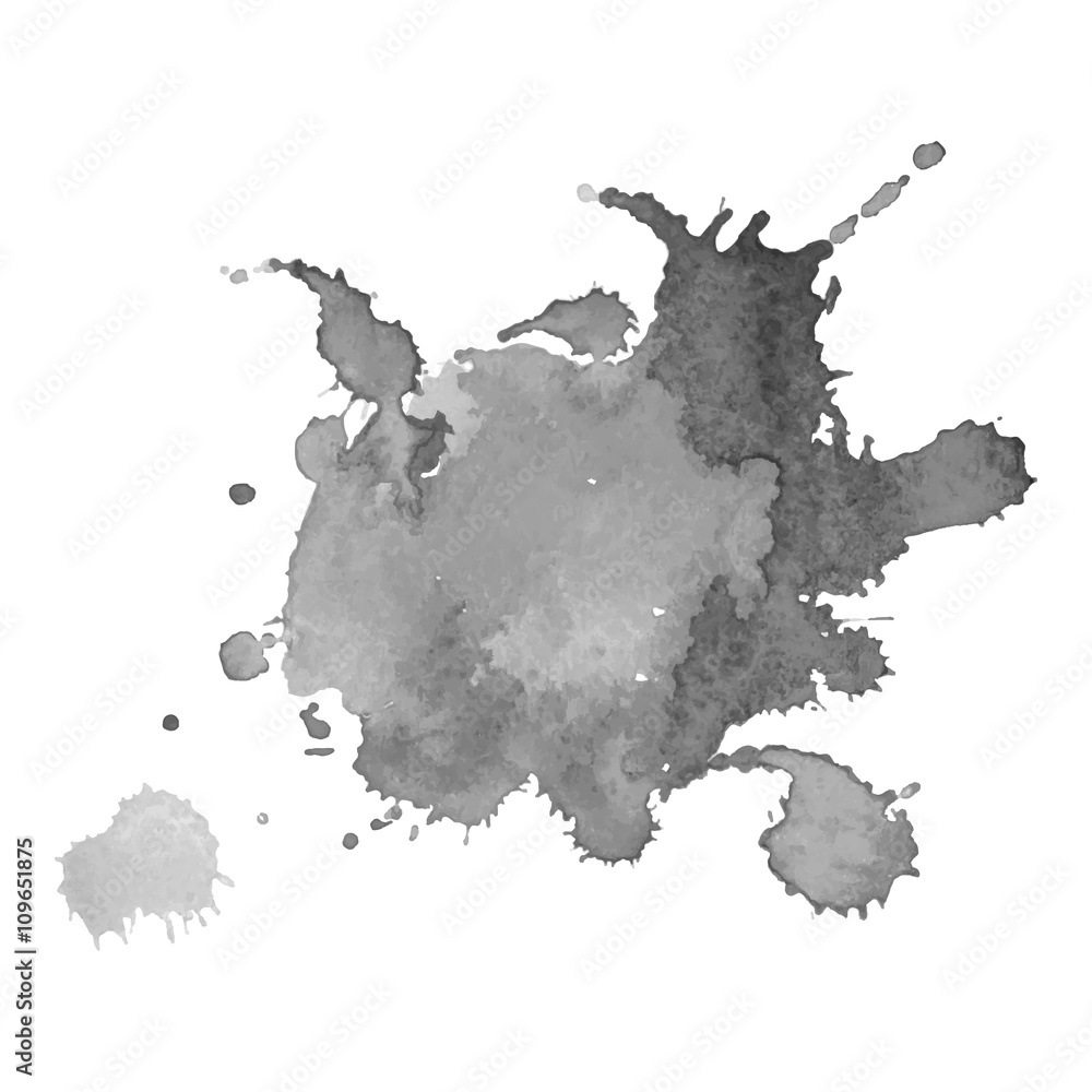 Watercolor black and white backgrounds. Vector illustration. Stock ...