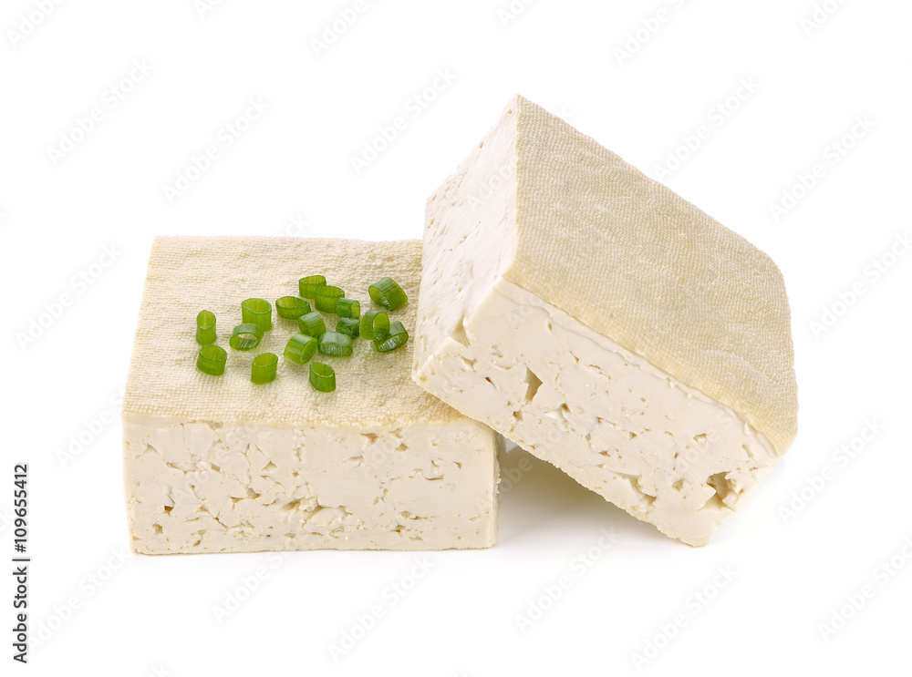 Tofu isolated on white background. Stock Photo | Adobe Stock