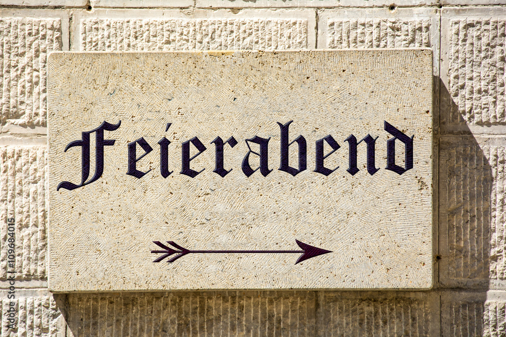 Ilustração do Stock: Schild 88 - Feierabend | Adobe Stock