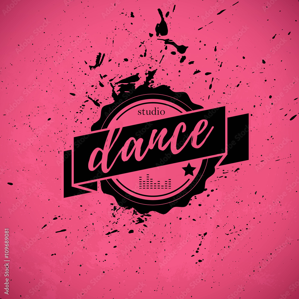 Vector dance studio logo. Dance icon. Music. Rhythm. Dance pole, dance ...