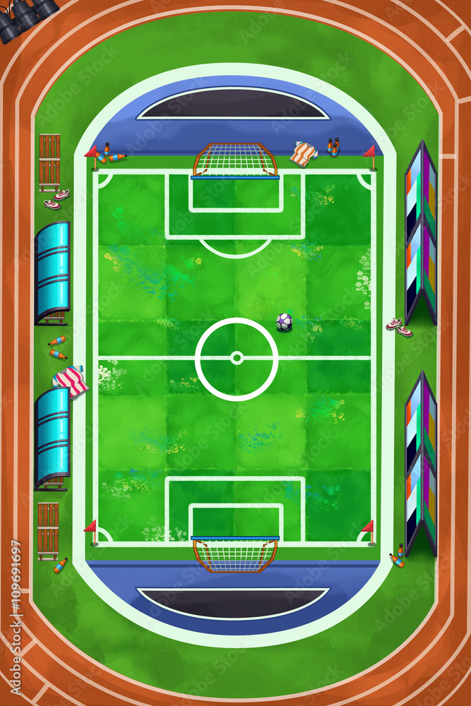 Creative Illustration and Innovative Art: Football Playground, Soccer ...