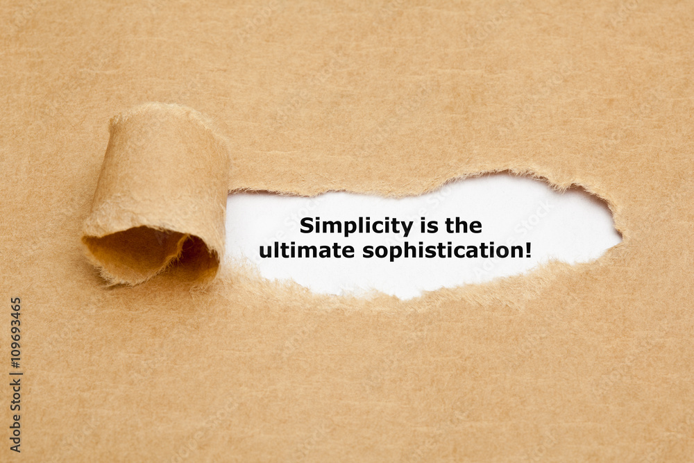 Simplicity Is The Ultimate Sophistication Cover
