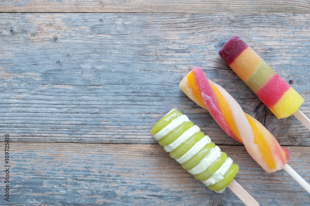 Ice lollies background Stock Photo | Adobe Stock