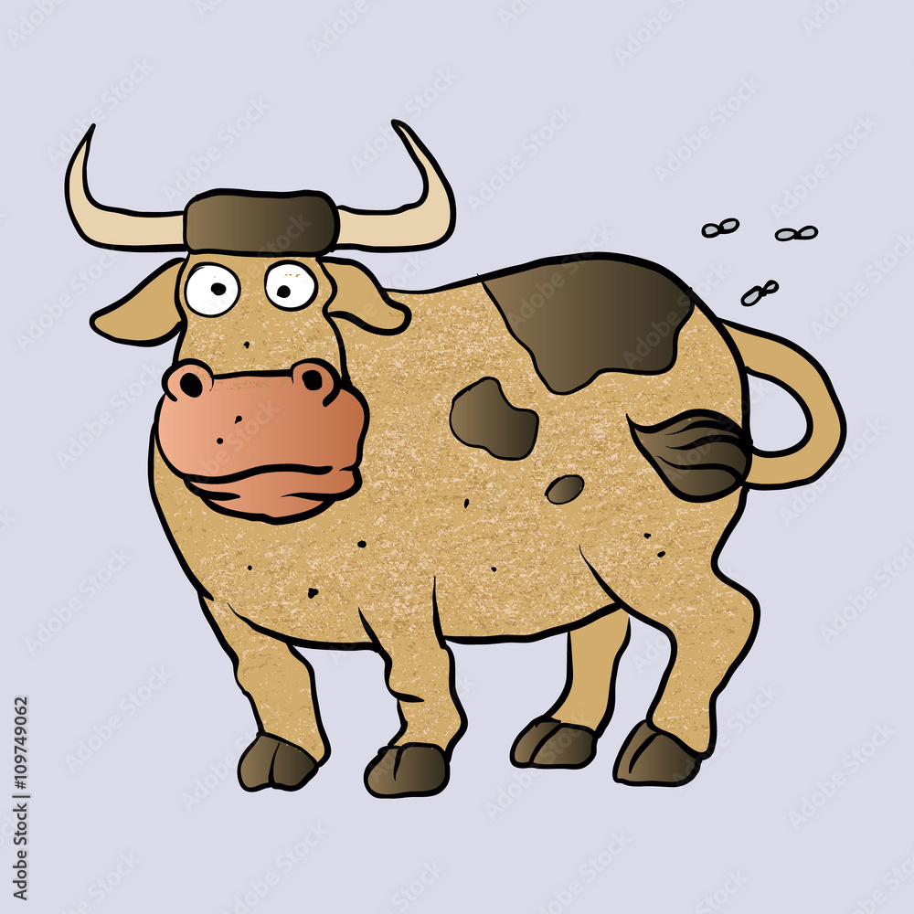 Bull cartoon . Stock Vector | Adobe Stock