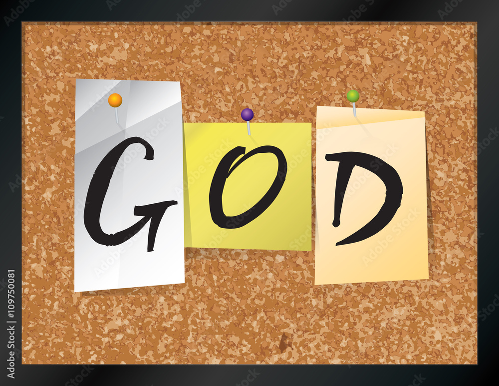 God Bulletin Board Theme Illustration Stock Vector | Adobe Stock