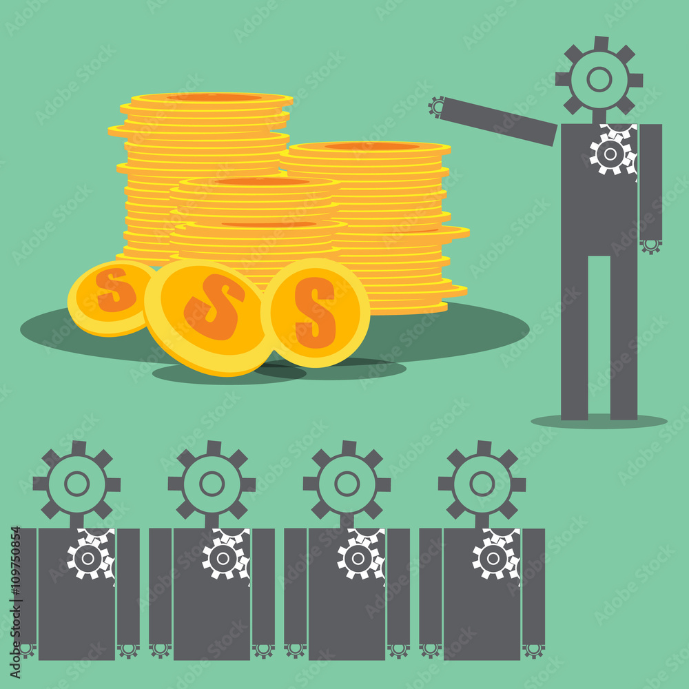 teaches man how to keep them, vector illustration Stock Vector | Adobe ...